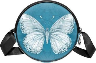 Generic Sac &agrave; bandouli&egrave;re rond pour femme, petit sac &agrave; bandouli&egrave;re vintage avec fermeture &eacute;clair, bretelles r&eacute;glables, style d&eacute;contract&eacute; pour femmes et filles