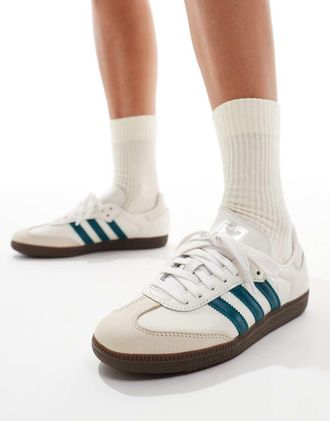 adidas Originals Samba OG - Baskets - Blanc et sarcelle