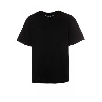 Y / Project Chrome Logo V-Neck T-Shirt - - Tops - Herren - Schwarzk - XL