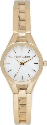 Trussardi Gold Tone Armbanduhr 30mm - Wei&szlig;