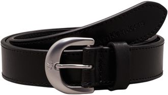 Calvin Klein Jeans Damen Gürtel Classic Round Leather Belt aus Leder, Schwarz (Black), 65 cm