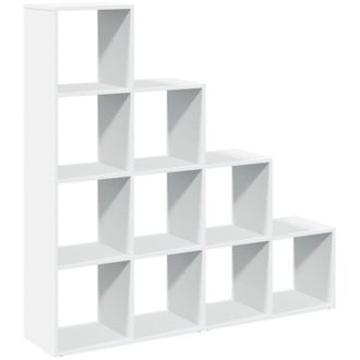 vidaXL Tagère séparatrice de pièce à 4 niveaux blanc 131,5x29x131,5cm - Vidaxl