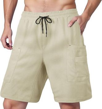 Generic 2026 Pantalon cargo pour homme Short de bain 43,2 cm, kaki, XXL