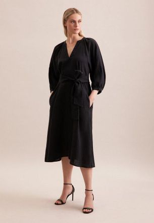 Seidensticker Sommerkleid Schwarze Rose 3/4 Rundhals Uni