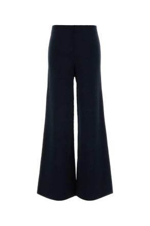 Max Mara Womens Midnight Blue Knit Strillo Wide-Leg Pant Blu Marino Exterior: Viscose Nylon Pantaloni Trousers
