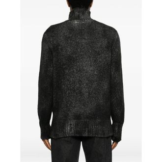 Avant Toi Chunky Knit Roll Neck Sweater - Gray