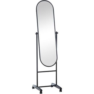 Clp Miroir sur pieds Nane avec roulettes Noir