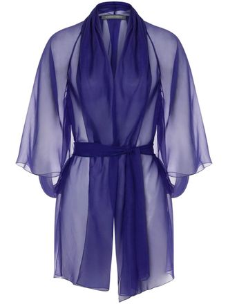 Alberta Ferretti veste en soie - Bleu