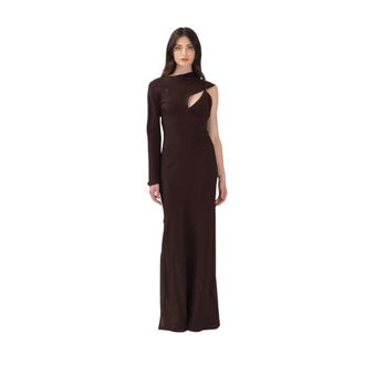 Erika Cavallini Semi Couture Damen, Kleider, Braun, LGr&ouml;&szlig;e