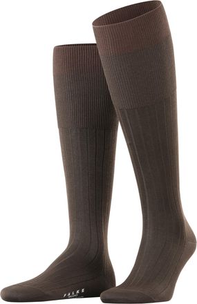 Falke Herren Kniestrümpfe Milano M Kh Baumwolle lang einfarbig 1 Paar, Braun Brown 5930, 39-40