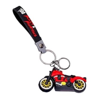 Generic Porte-cl&eacute;s d&eacute;coratif de moto, breloque cr&eacute;ative 3D pour sac de moto, pendentif fantaisie, accessoire pour sac isotherme et porte-cl&eacute;s, Rouge, Refer to