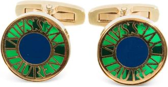 Saint Laurent boutons de manchette ronds (années 1990) - Or