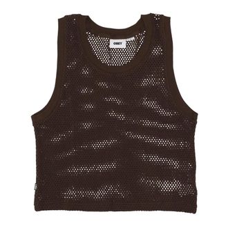 Obey Mesh Tank Top in Java Brown - - Tops - Damen - Braun - S