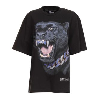 Roberto Cavalli T-Shirt mit Prints - - Tops - Damen - Schwarzk - S