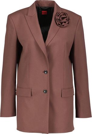 HUGO BOSS Damen Blazer mit Blumenbrosche AROSEA Relaxed Fit