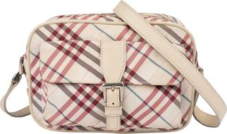 Burberry Crossbody Bags - Burberry Nova-Check Blue Label Crossbody Bag - Gr. unisize - in Wei&szlig; - f&uuml;r Damen