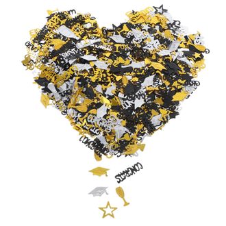 BESPORTBLE 3 St&uuml;ck Pack Jubil&auml;umskonfetti Abschluss 2025 Gl&auml;nzendes PVC Konfetti mit Absolventenh&uuml;ten und Diplomen Vielseitige Tischdekoration f&uuml;r Abschlussfeier