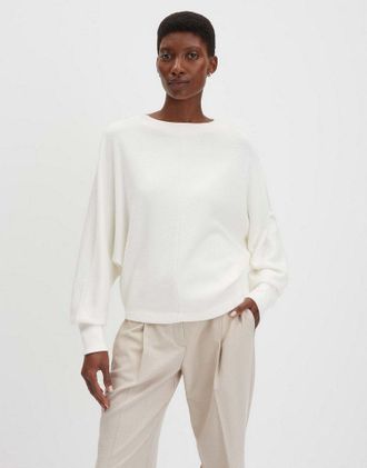 someday Sweatshirt UTIBBY DETAIL Loose aus weichem Viskose Mix Leicht transparentes Sweatshirt mit Funnel Neck