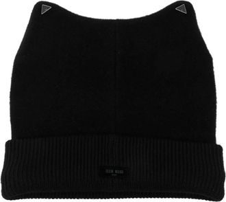 Team Wang Beanie mit Logo-Patch - Schwarz