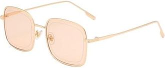 Generic Lunettes De Soleil Carr&eacute;es En M&eacute;tal, Grande Monture, For Hommes Et Femmes, For Le Sport En Ext&eacute;rieur, Les F&ecirc;tes, Les S&eacute;ances Photo.(Orange)