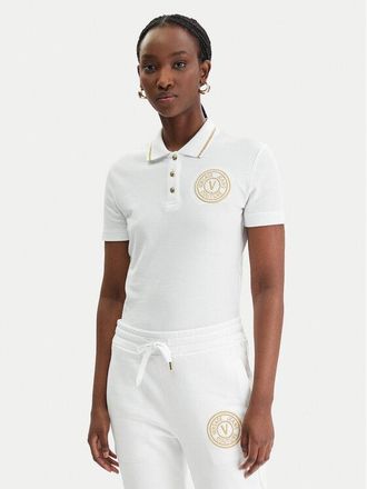 Versace Jeans Couture Poloshirt 80HAGT02 CJ01T Wei&szlig; Regular Fit