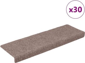 vidaXL Tapis descalier autocollant 30 pcs crème 65x21x4 cm - Vidaxl