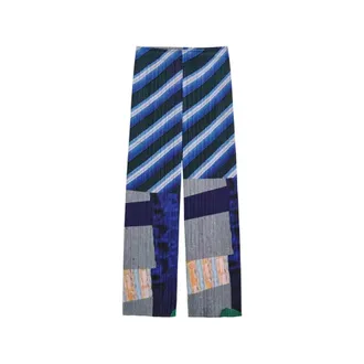 Issey Miyake Femme, Pantalons, Multicolore, Taille: 42 FR Pantalon City Collage