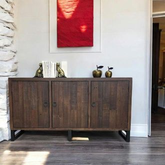 Pier Import Buffet en bois recycl&eacute; 3 portes SAMOA