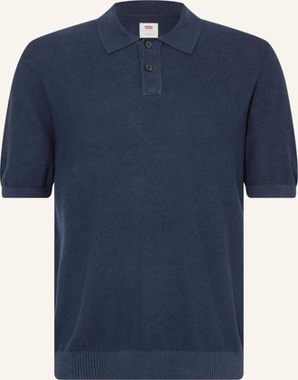 Levi's Strick-Poloshirt Standard Fit blau