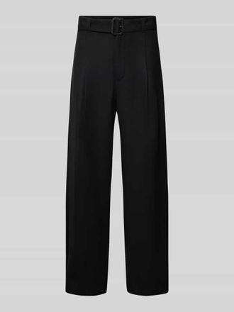 Emporio Armani Hose aus Baumwoll-Kaschmir-Mix mit G&uuml;rtel