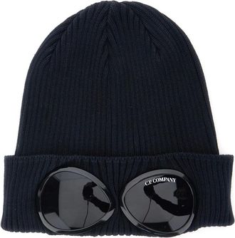 C.P. Company C.p. Company, Homme, Accessoires, Bleu, Taille: ONE Size Goggle Beanie