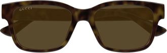 Gucci Rechteckige Sonnenbrille - - Accessories - unisex - Braun - 54 MM