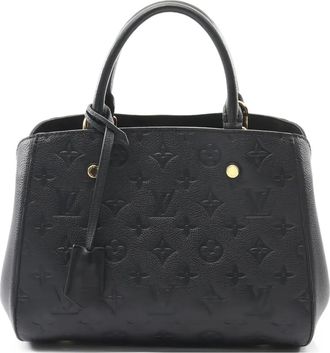 Louis Vuitton sac cabas Montaigne BB monogrammé (2015) - Noir