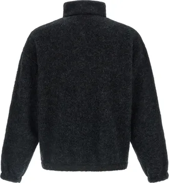 Jil Sander Wool Fleece Half-Zip Sweatshirt - Black