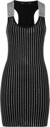 Philipp Plein Kleid mit Strass - Schwarz