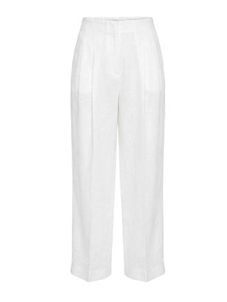 120% Lino Casual Hose - Wei&szlig;