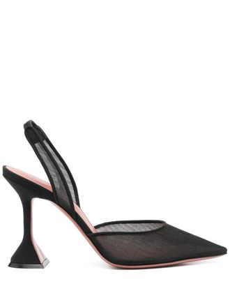 Amina Muaddi Holli Slingback-Pumps - Schwarz