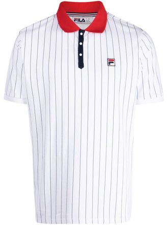 Fila Poloshirt mit Nadelstreifen - Wei&szlig;