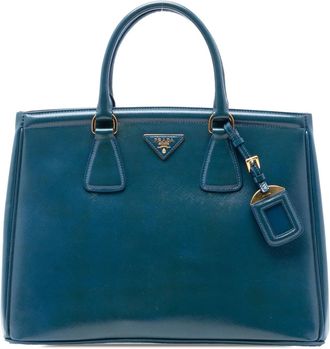 Prada Shopper - Medium Saffiano Vernice Parabole Tote - Gr. unisize - in Blau - f&uuml;r Damen