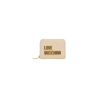 Love Moschino Femme, Accessoires, Beige, Taille: ONE Size Portefeuille Textur&eacute; en Poly&eacute;thyl&egrave;ne