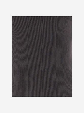 BONPOINT Girls Ribbed Cotton Tank Top With Ruffles Brown T-Shirts And Polos