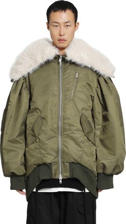 Simone Rocha Oversized Split Hooded Bomber Jacket