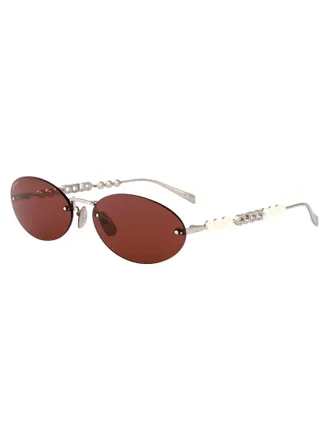 Gucci Womens Sunglasses Gg1922s Silver-Brown Metal Silver-Silver-Brown Silver/silver/brown