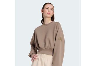 adidas Sweatshirt W ALL SZN SL SW mit angesetztem B&uuml;ndchen, aus weichem, leichtem Material