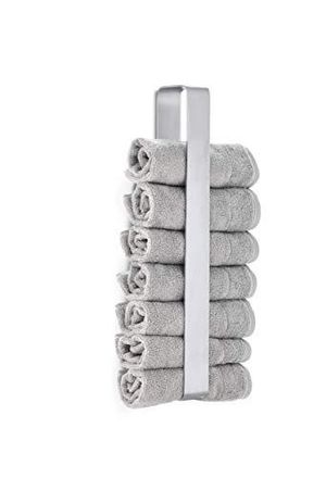 Blomus Blomus Porte-Serviettes dinvités Nexio Argent Mat, Acier Inoxydable, 8 x 4,5 x 47 cm