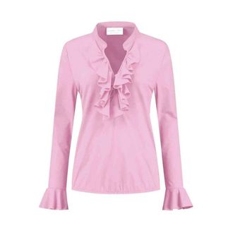 Hart by Helena Hart Ruche Rose Bluse - Eleganter Stil - - Blouses & Shirts - Damen - Rosa - XS