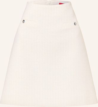 HUGO BOSS Hugo Tweed-Rock Rabrina Mit Glitzergarn weiss