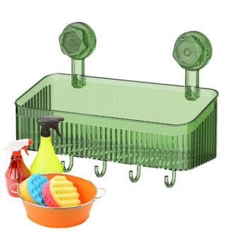 Generic Ablaufregal f&uuml;r die Wandmontage, Abfluss-Aufbewahrungsregal f&uuml;r Badezimmer, Dusch-Organizer mit Saugnapf, Wandmontage, Badezimmer-Organisation, Gesich