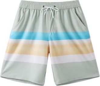 Generic HUIWDP Short de plage pour homme Style vacances Sport Cinq points Coupe ample Surf S&eacute;chage rapide avec doublure int&eacute;rieure, A15, XL