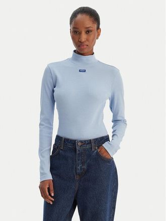 HUGO BOSS Rollkragenpullover Easy 50525318 Himmelblau Slim Fit